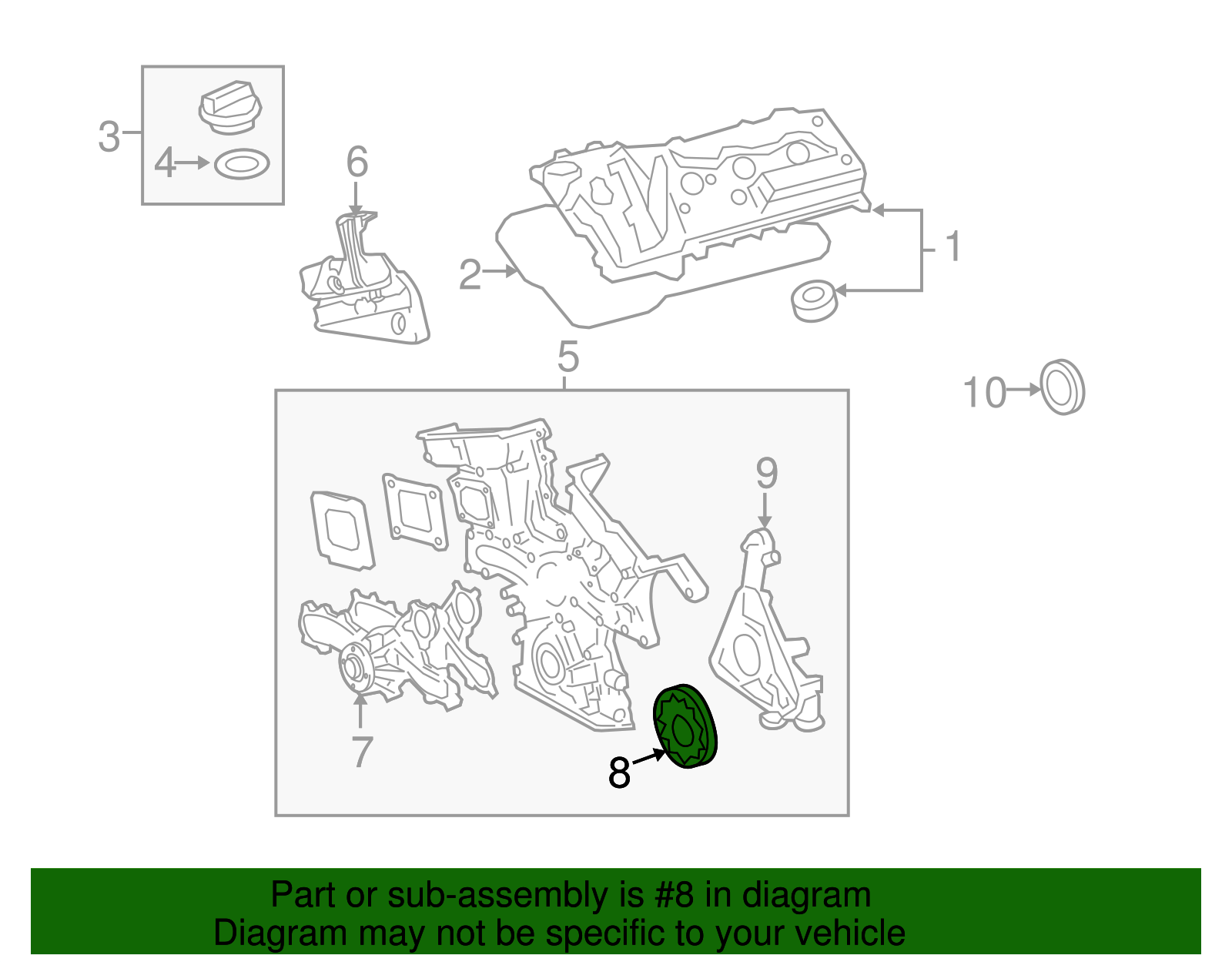 2003-2018 Toyota Engine Oil Pump Rotor 15103-0P010 | OEM Parts Online