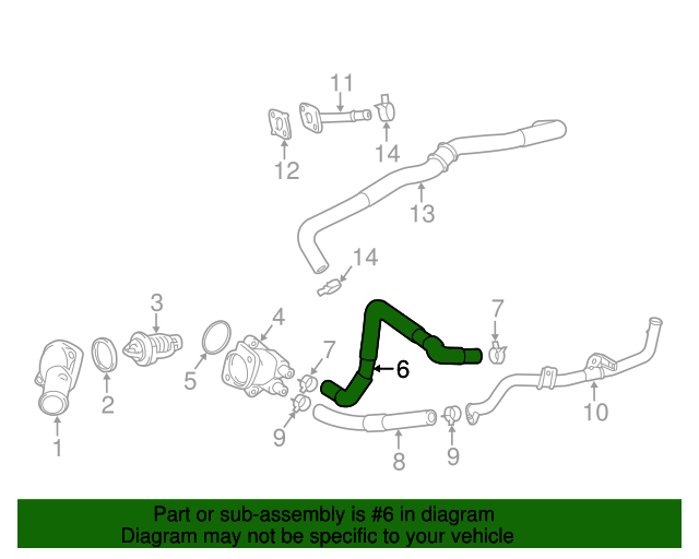 2018-2022 Toyota C-HR Lower Hose 16573-0T120 | Toyota Parts