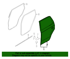 2005-2009 Hyundai Tucson Door Shell 77004-2E020 | QuirkParts