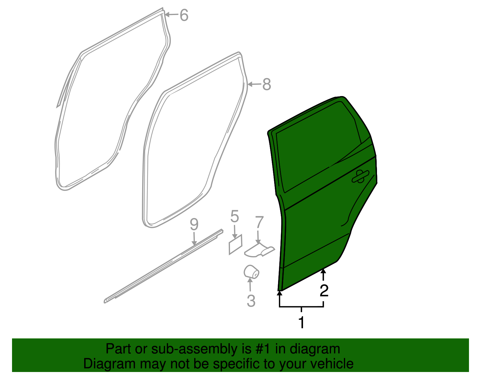 2005-2009 Hyundai Tucson Door Shell 77004-2E050 | QuirkParts