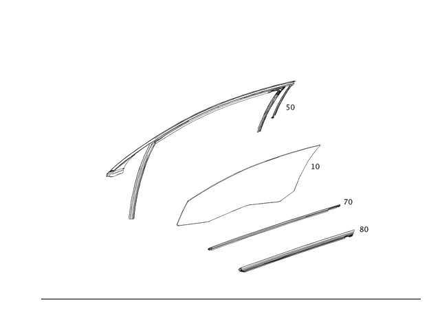 Sealing Rail - Part #204-725-27-65 | Mercedes Parts Center