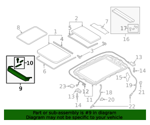4M8-877-651-A - Sunroof Deflector 2019-2023 Audi | AutoNationParts.com