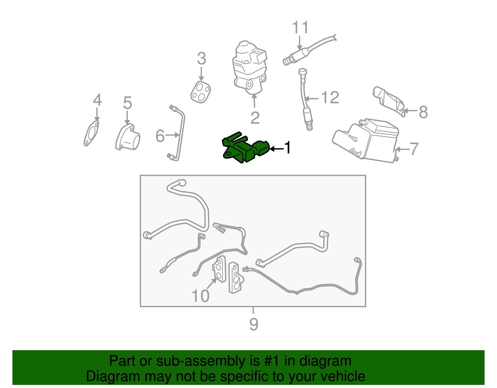 2010-2020 Subaru Vapor Canister Purge Solenoid 16131AA070 | Subaru ...