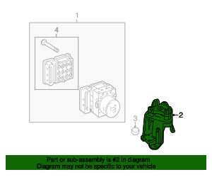 212-430-04-10 - ABS Pump Assembly Bracket 2010-2016 Mercedes-Benz ...