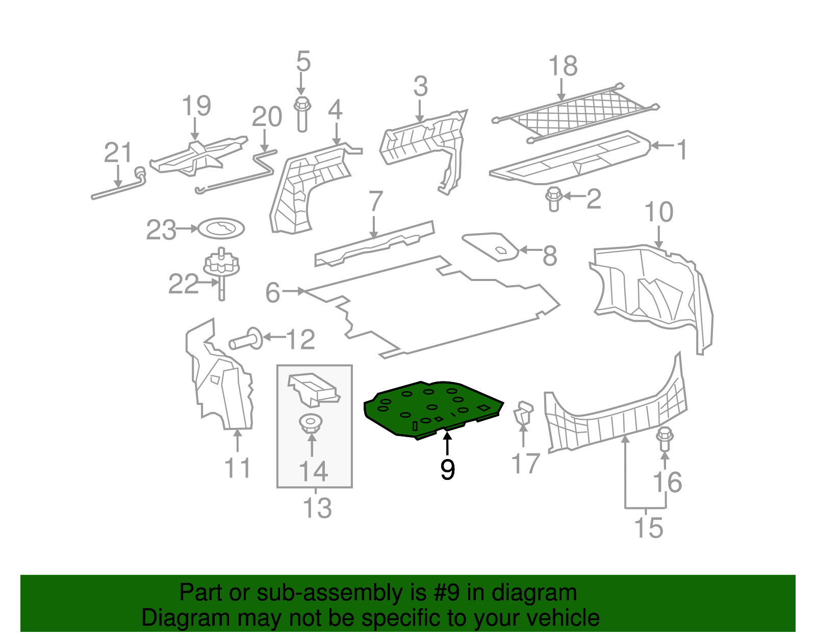 64770-06161 - 2007-2011 Toyota Camry - Spare Tire Compartment Cover ...