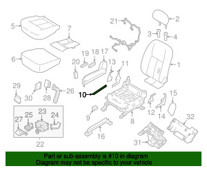 2016-2024 Nissan Seat Frame Reinforcement 891A2-EZ00A | Temecula Nissan ...
