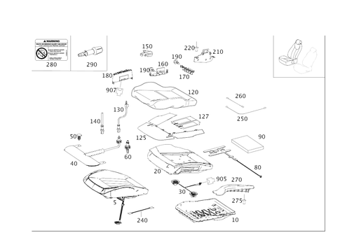 Right Seat for 2014 Mercedes-Benz CLS 63 AMG® S | Mercedes-Benz USA Parts