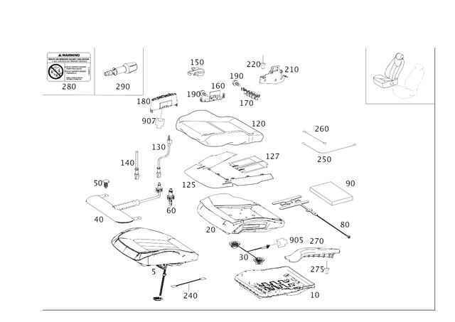 Genuine Sensor Mat for 2010-2018 Mercedes-Benz Part# 212-870-00-10 ...