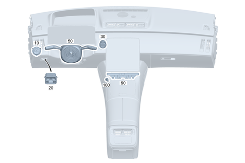 Switch in Instrument Panel and Center Console for 2024 Mercedes-Benz C ...