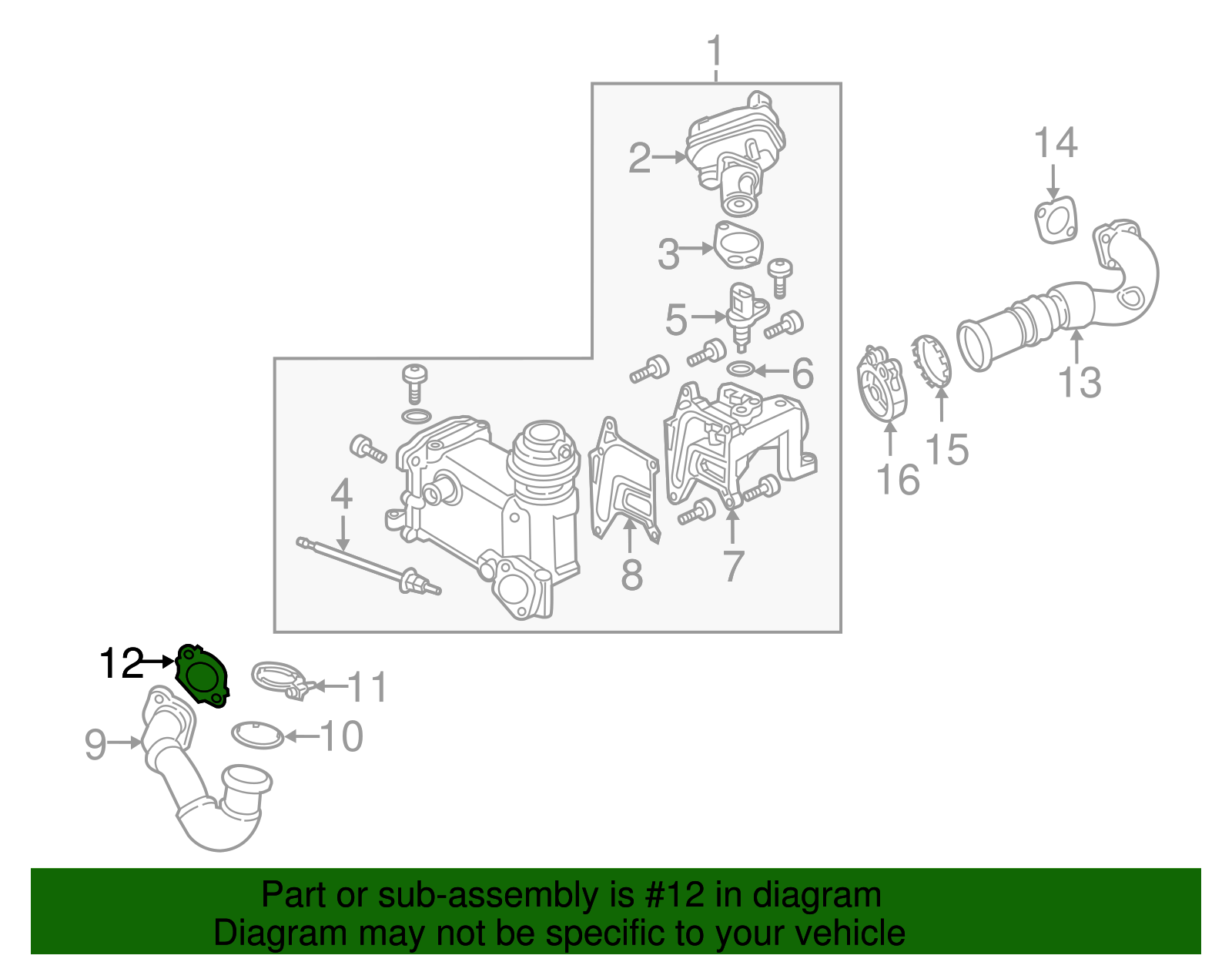 059-131-358-B - 2009-2016 Volkswagen Touareg - Connector Pipe Gasket ...