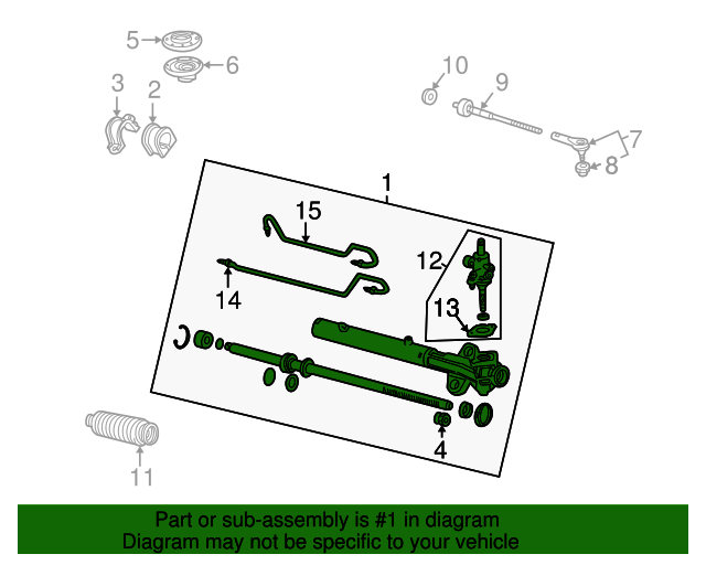 OEM 2007-2010 Honda Odyssey Rack, Power Steering 53601-SHJ-A06 | Honda ...