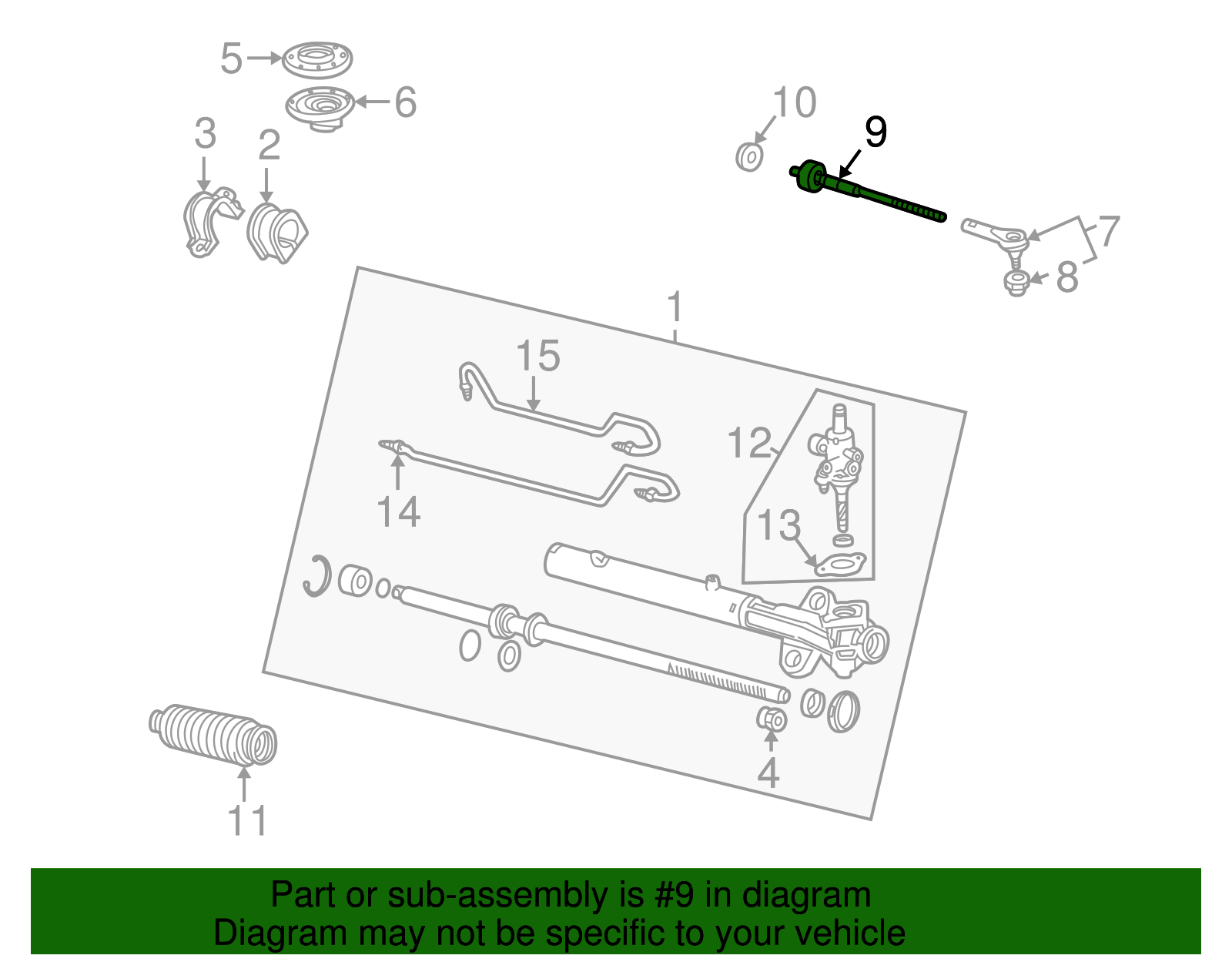 53010-SHJ-A02 - Inner Tie Rod 2005-2010 Honda Odyssey | Honda Parts Online