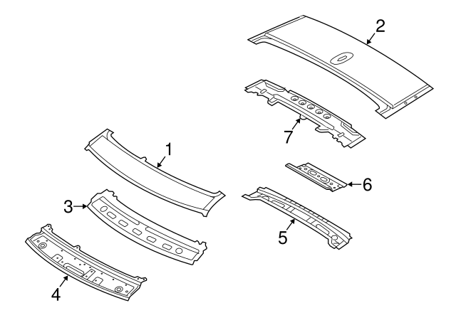 2014-2022 Land Rover Range Rover Sport Roof Panel LR044222 ...