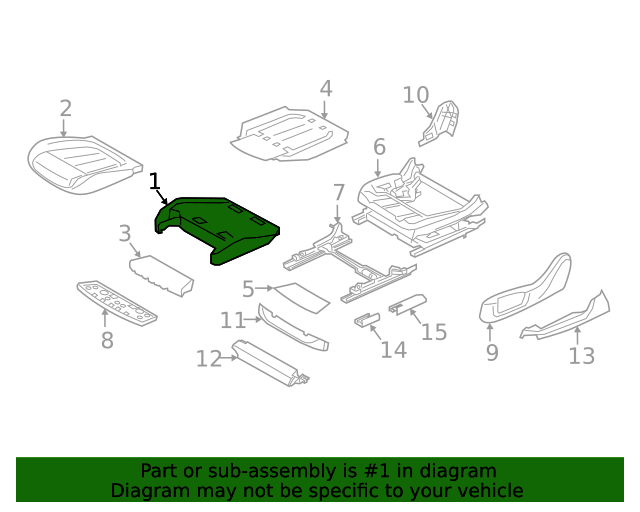 52-10-7-478-177 - Seat Cushion Pad 2020-2022 BMW | AutoNationParts.com