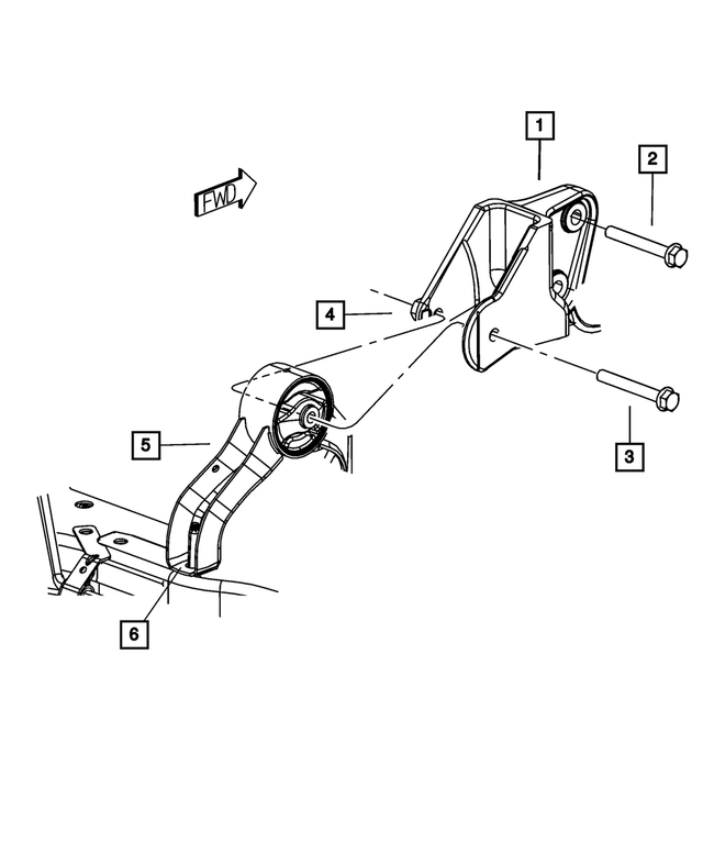 2007-2017 Mopar Engine Mount, Rear 68032586AH | My Mopar Parts