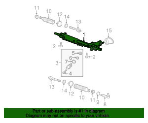 4E1-422-052-D - Rack And Pinion Assembly 2007-2010 Audi | Audi OEM Parts