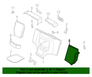 Genuine BMW 51-46-8-401-343 | Partition Panel | FREE Shipping on Most ...