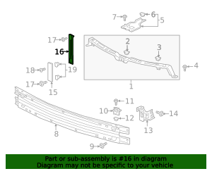 2022-2024 Chevrolet Front Bumper Fascia Support Brace 84528783 GM ...