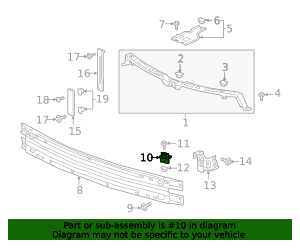 2022-2024 GM Front Passenger Side Bumper Fascia Reinforcement 84426594 ...
