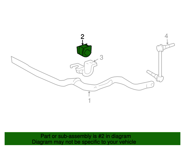 48815-60350 - Suspension Stabilizer Bar Bushing (Front) 2003-2009 ...