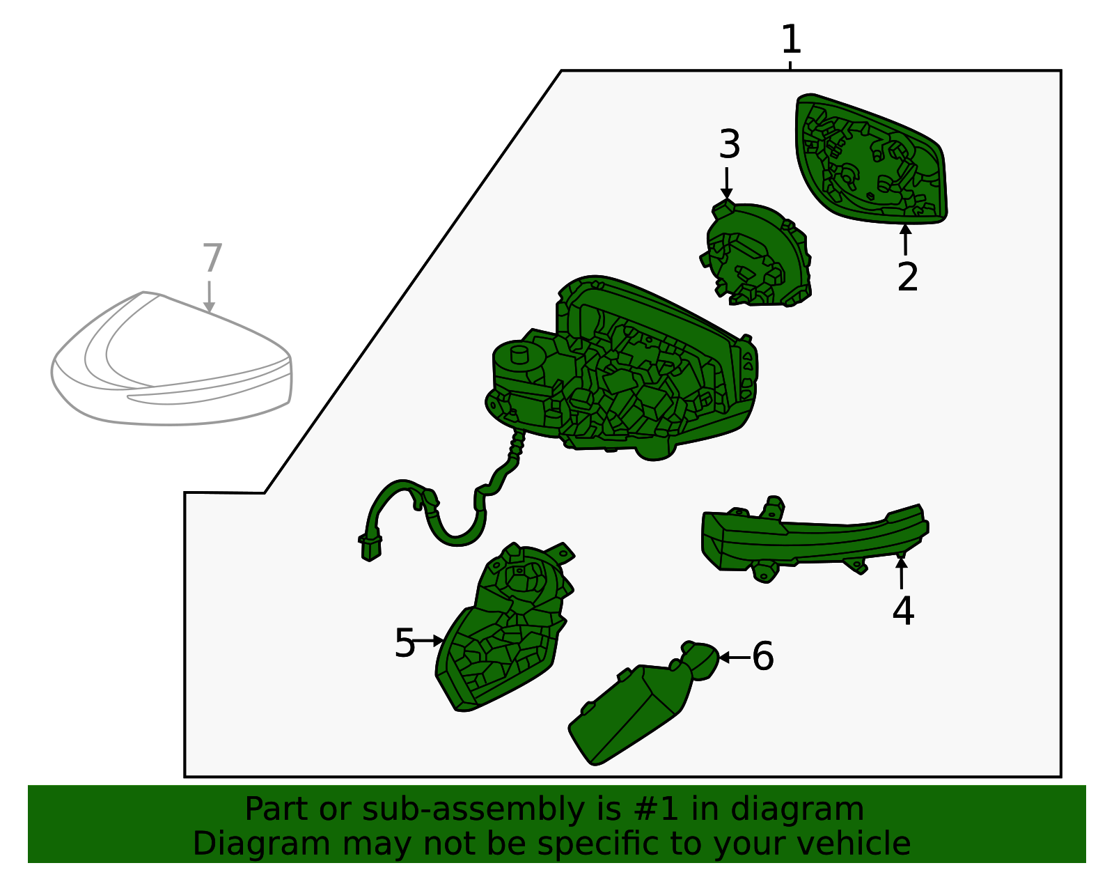 2022 Nissan Versa Mirror Assembly 96302-5EE9B | Team Nissan Inc.