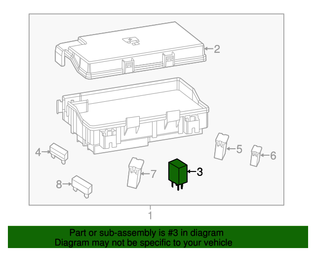 2018-2022 Mopar Micro Relay 68383602AA | Mopar Estores