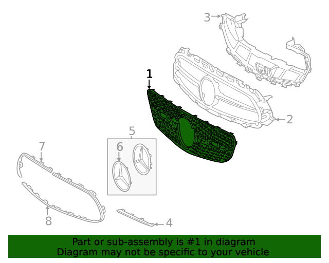 238-888-20-00 - Grille 2021-2023 Mercedes-Benz E 450 | Mercedes-Benz ...
