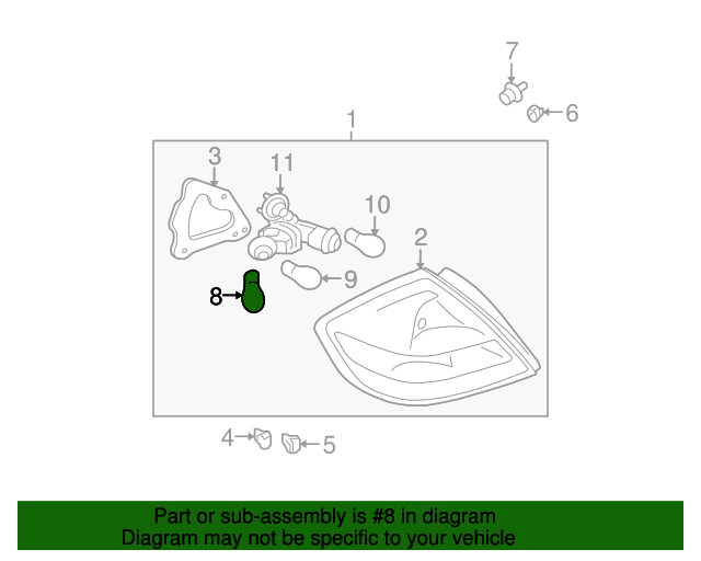 2007-2019 Nissan Signal Lamp Bulb 26261-EM31A | TascaParts.com