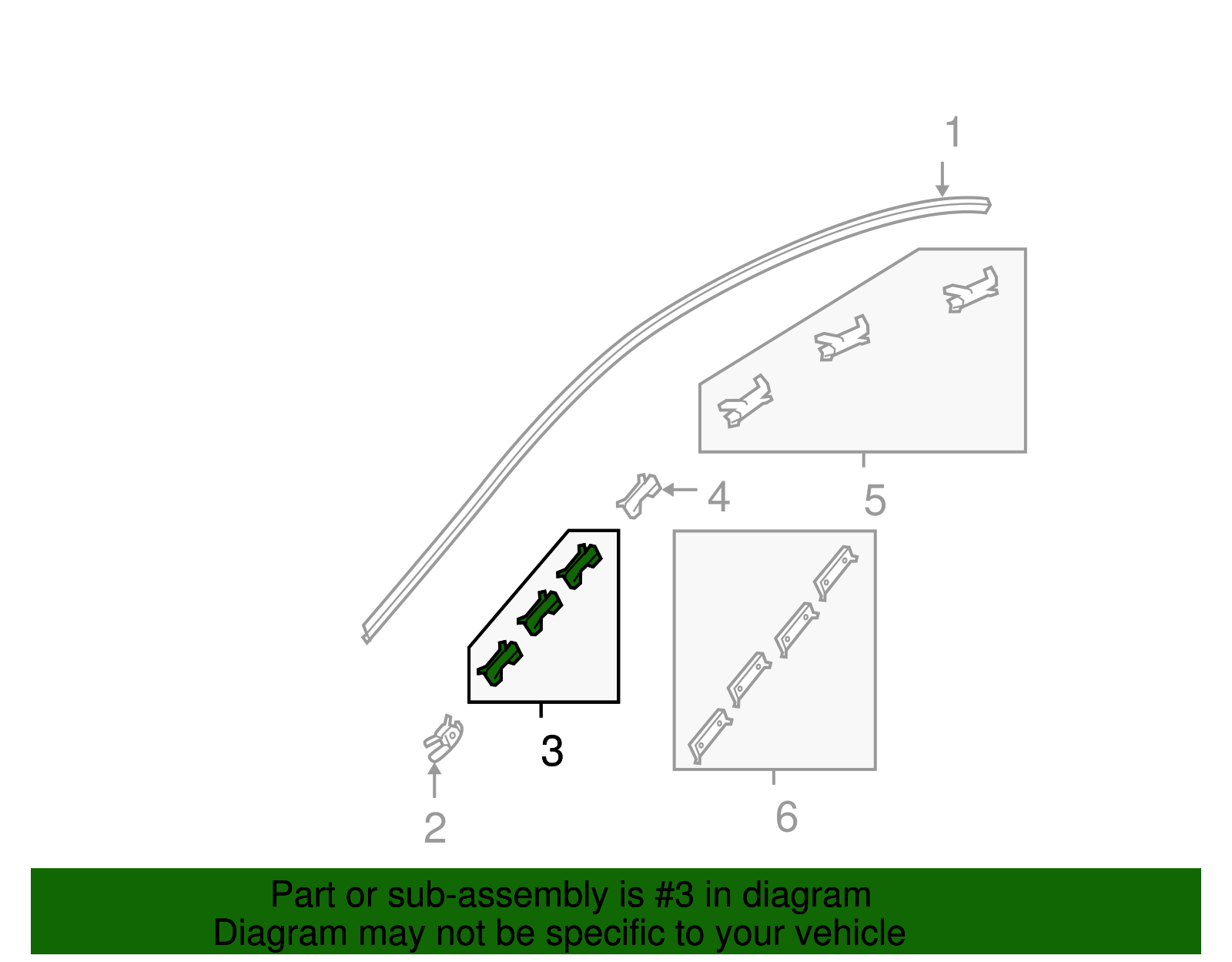 2006-2011 Honda Civic Roof Molding Clip 73154-SNA-003 | OEM Parts Online