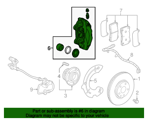 (Replaces 84089035) Front Passenger Side Disc Brake Caliper Assembly ...