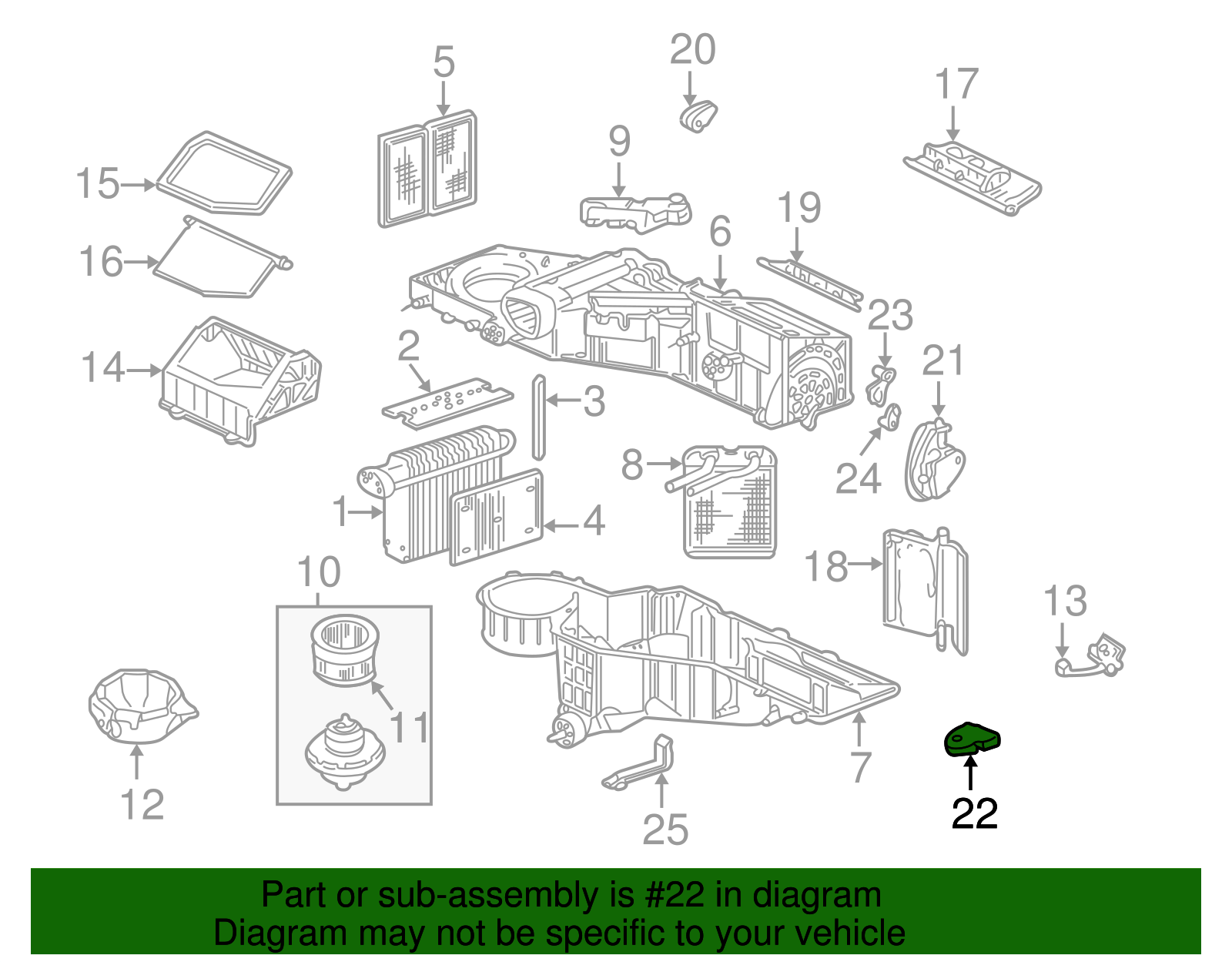 1999-2002 GM Temperature Valve Actuator 52474810 GM | GMPartsDirect.com