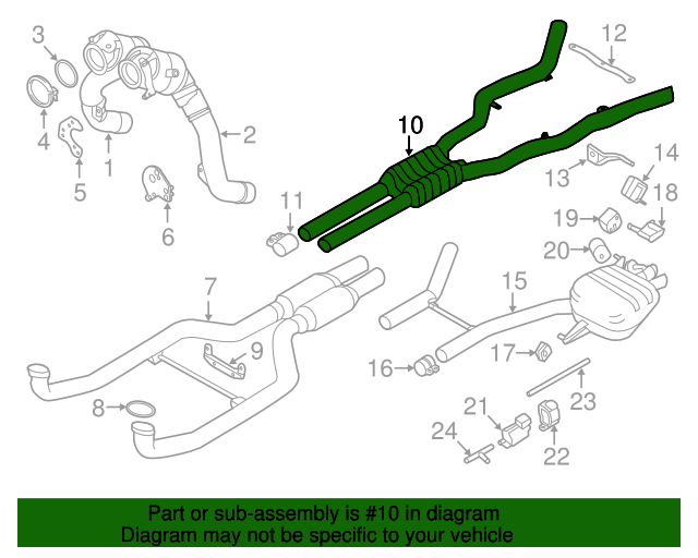 Genuine BMW 18-30-7-646-959 | Center Muffler | FREE Shipping on Most ...