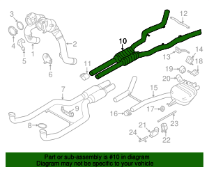 Genuine BMW 18-30-7-646-959 | Center Muffler | FREE Shipping on Most ...