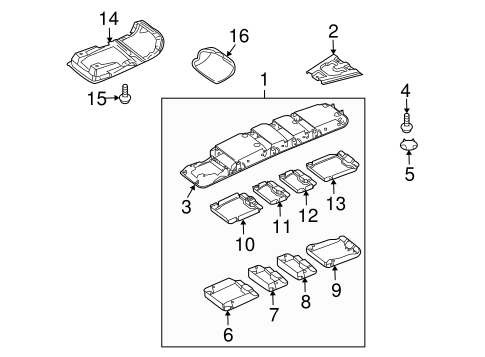 Overhead Console for 2013 Volkswagen Tiguan | vwpartscenter