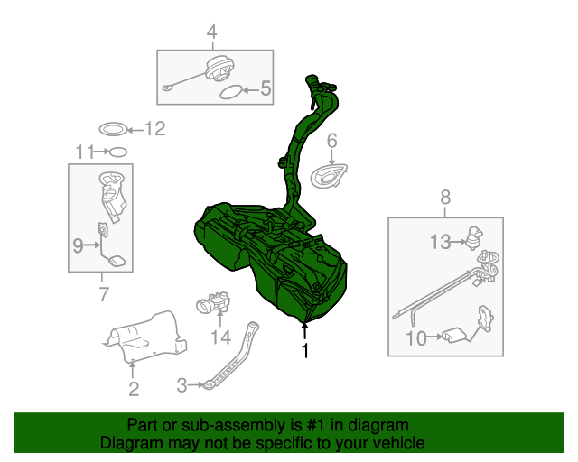 2010-2011 Mercedes-Benz Fuel Tank Assembly 212-470-37-02 | MB OEM Parts