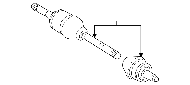 Genuine OEM Axle Assembly Part# TOB500310 Fits 2006-2012 Land Rover ...