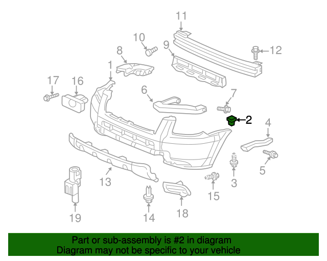 2005-2015 Honda Grommet, Bumper Side 90101-SHJ-A01 | Honda Parts Direct