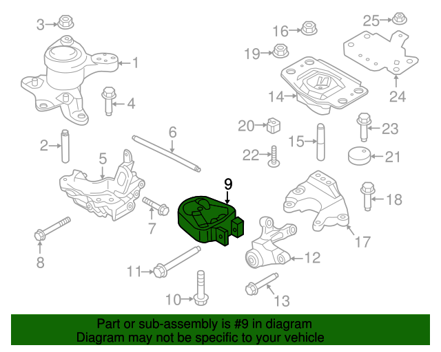 2013-2020 Ford Fusion Trans Mount DS7Z-6068-A | TascaParts.com