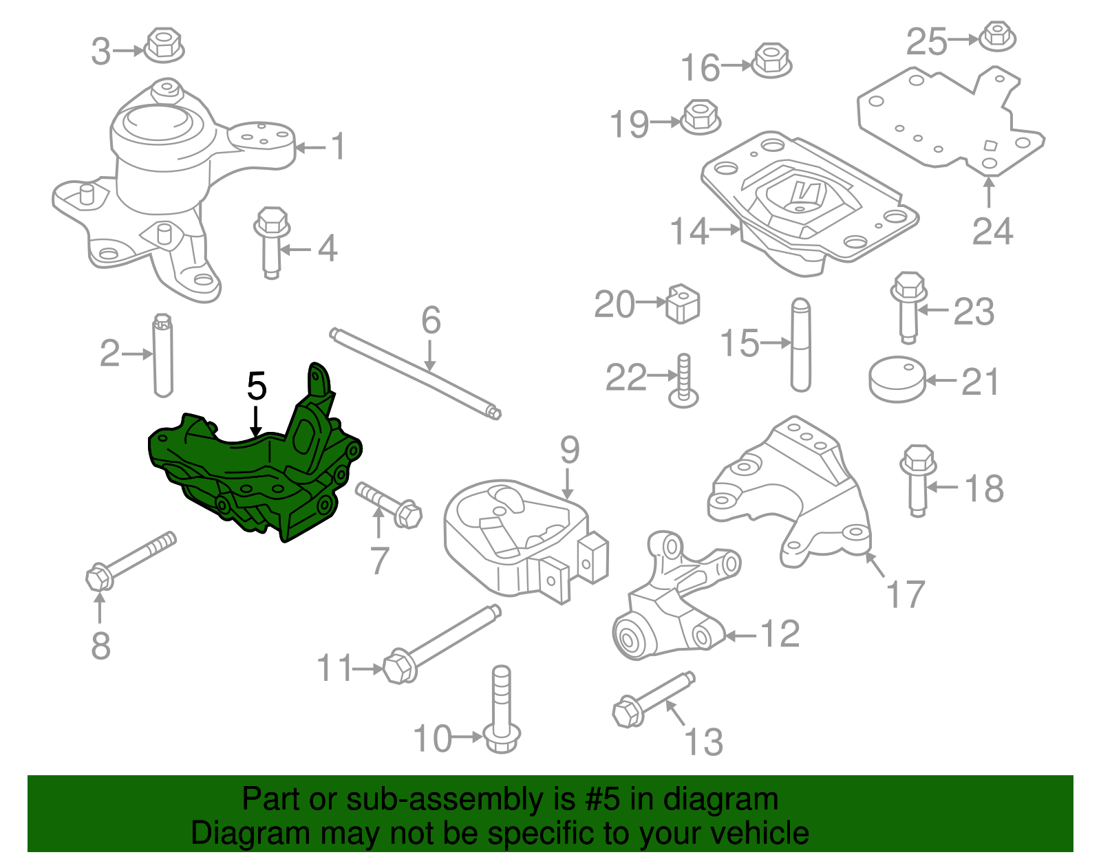 BM5Z-6038-B - Engine Mount Bracket 2013-2020 Ford | AutoNation Parts