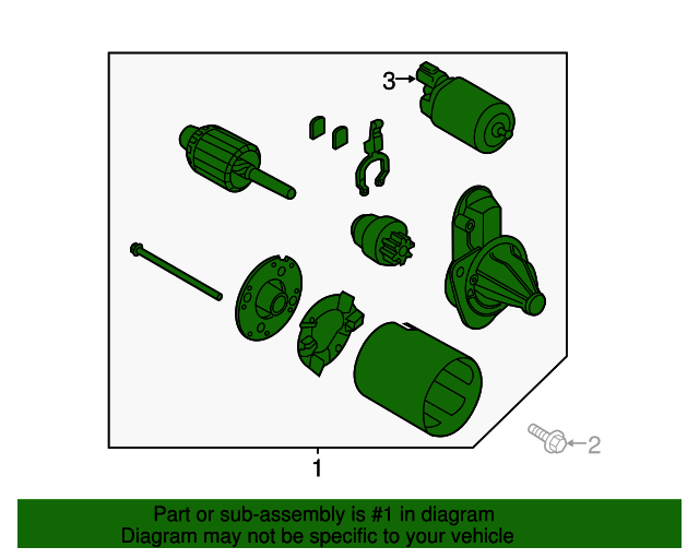 36100-2B100 - Starter Motor - 2012-2013 Hyundai | World OEM Parts Hyundai