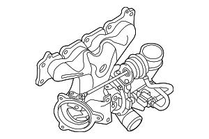 2012-2019 Land Rover Exhaust Manifold Turbocharger 2.0L LR2 Discovery ...