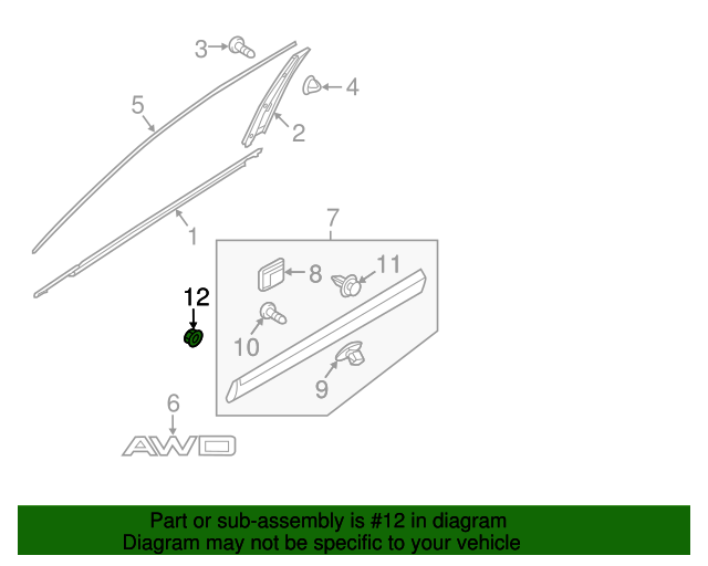 86355-3E000 - Body Side Molding Nut 2001-2022 Kia | Kia.Parts Store