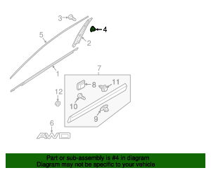 2001-2022 Kia Applique Grommet 14910-04000 | TascaParts.com
