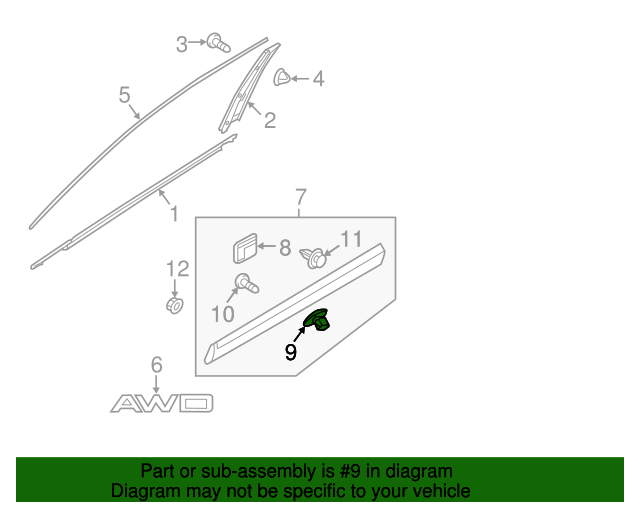87756-2W000 - Body Side Molding Retainer 2016-2024 Kia | Kia.Parts Store