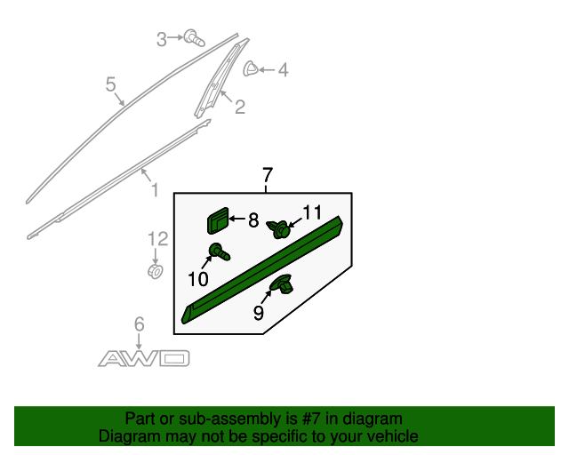 2016-2020 Kia Sorento Body Side Molding 87722-C6000 | OEM Parts Online