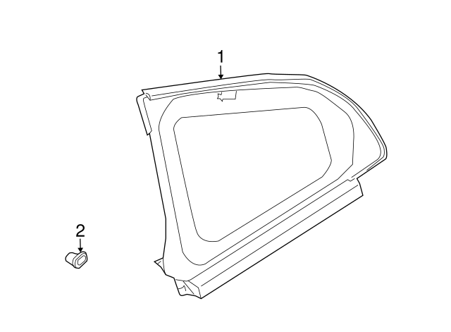83306-CD000 - Quarter Glass 2003-2008 Nissan 350Z | AutoNationParts.com