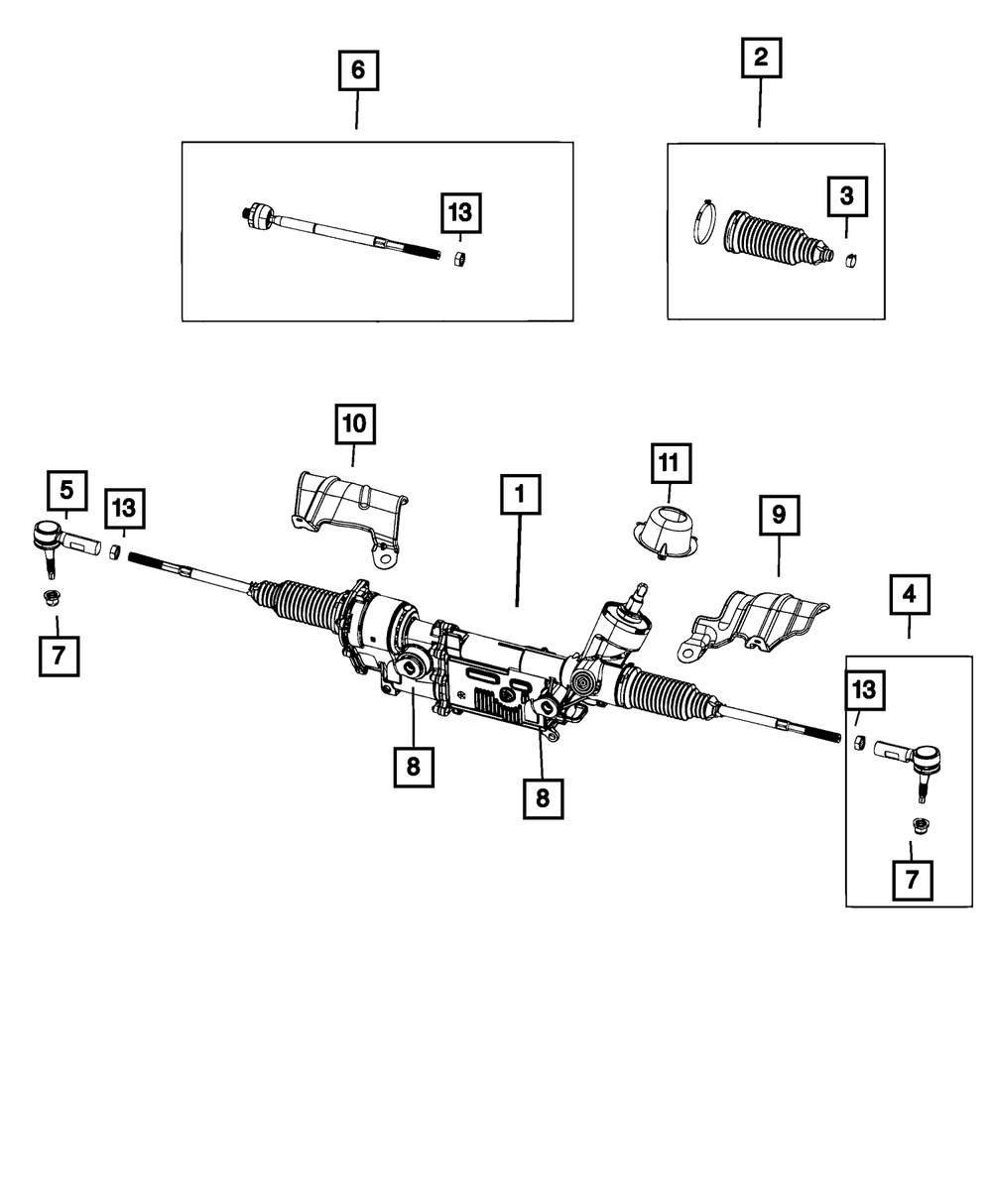 68526090AA - Rack And Pinion Gear 2016-2022 Mopar | Mopar Wholesale Parts