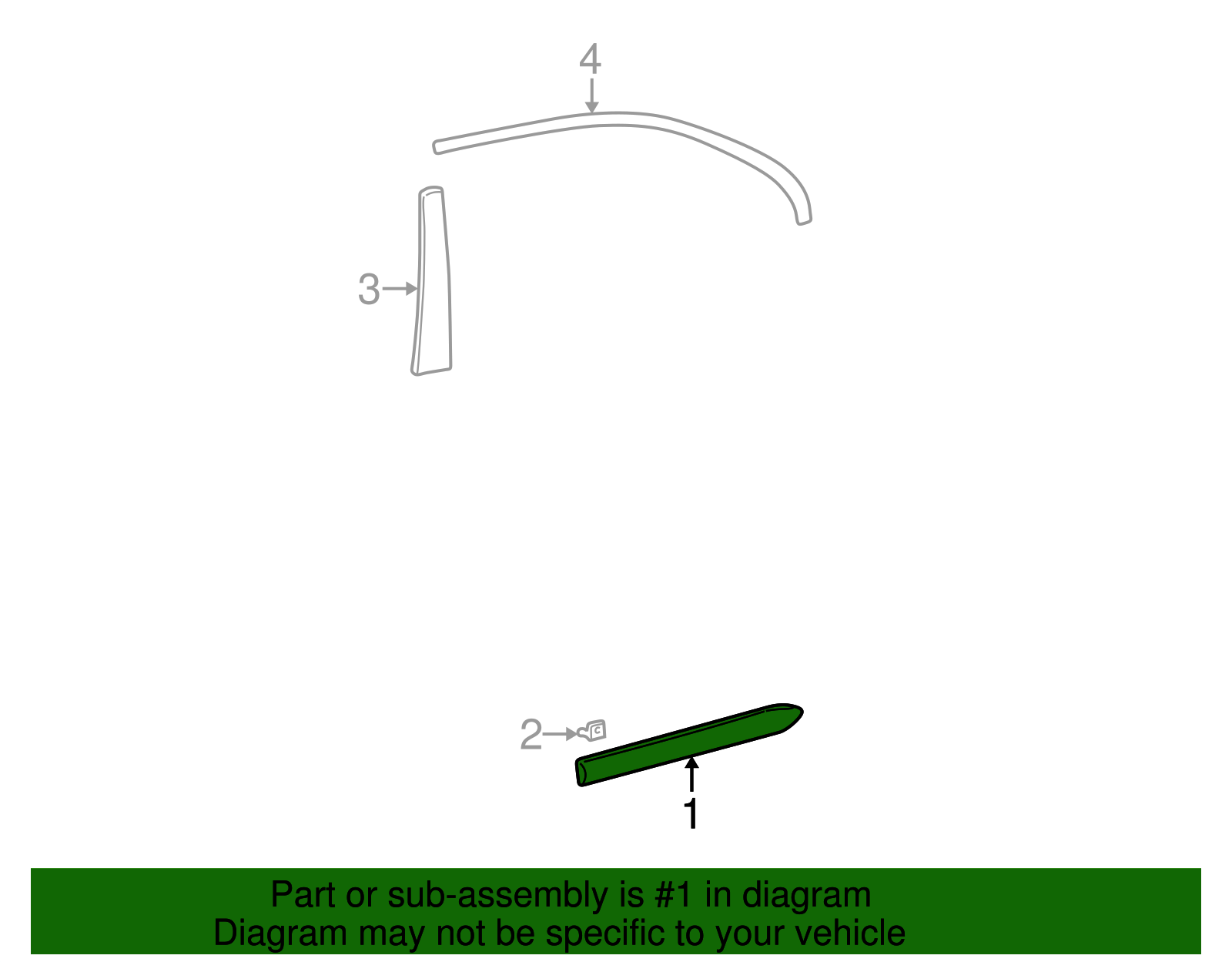 2000-2002 Hyundai Accent Body Side Molding 87731-25000-CA | Hyundai ...