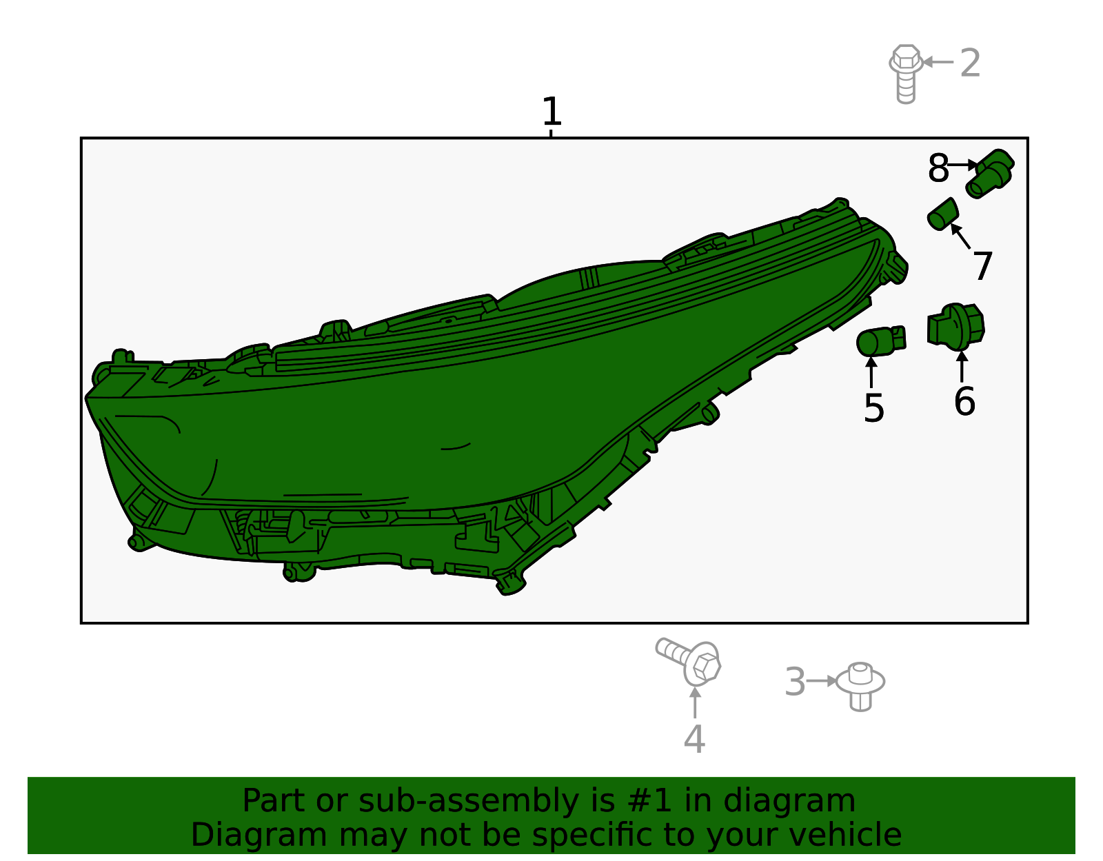 Genuine Toyota Headlamp Assembly Right part# 81110-0E460 for 2020-2024 ...