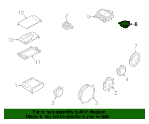 2016-2018 Audi A3 Sportback e-tron Rear Speaker 8V4-035-709 | OEM Parts ...